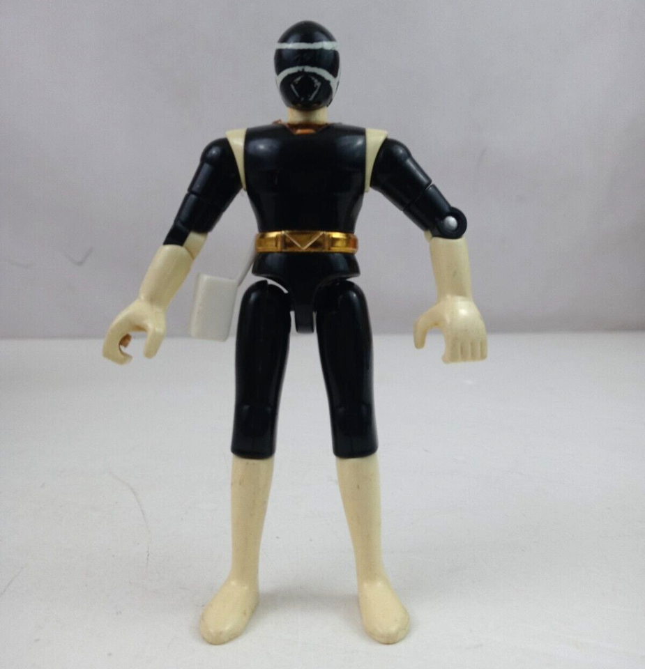 1997 Bandai Turbo Power Rangers Black Ranger 4.75" Jointed Poseable ...