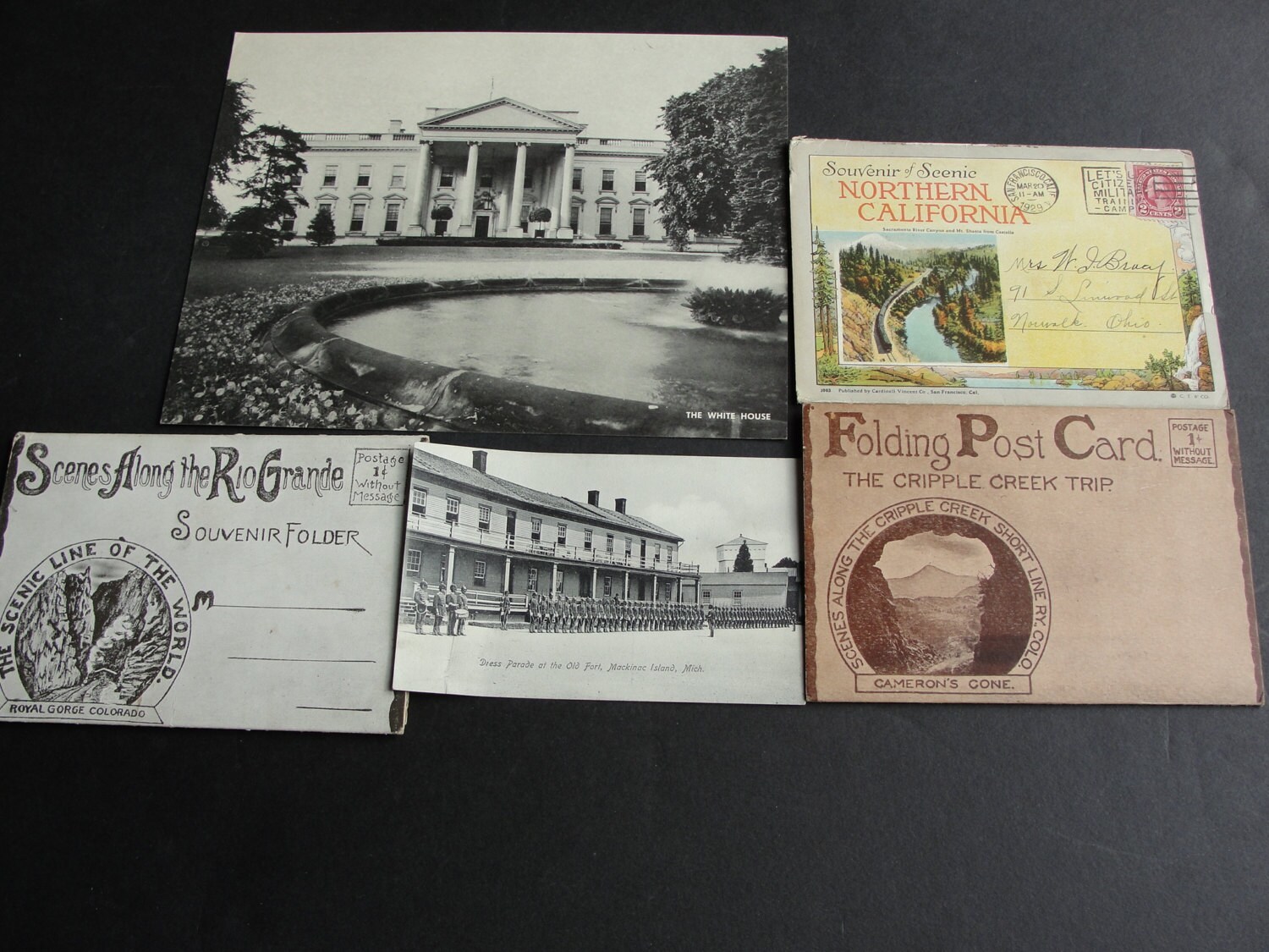 Vintage Set of (17) Vintage Postcards includes US and others, from 1900 ...