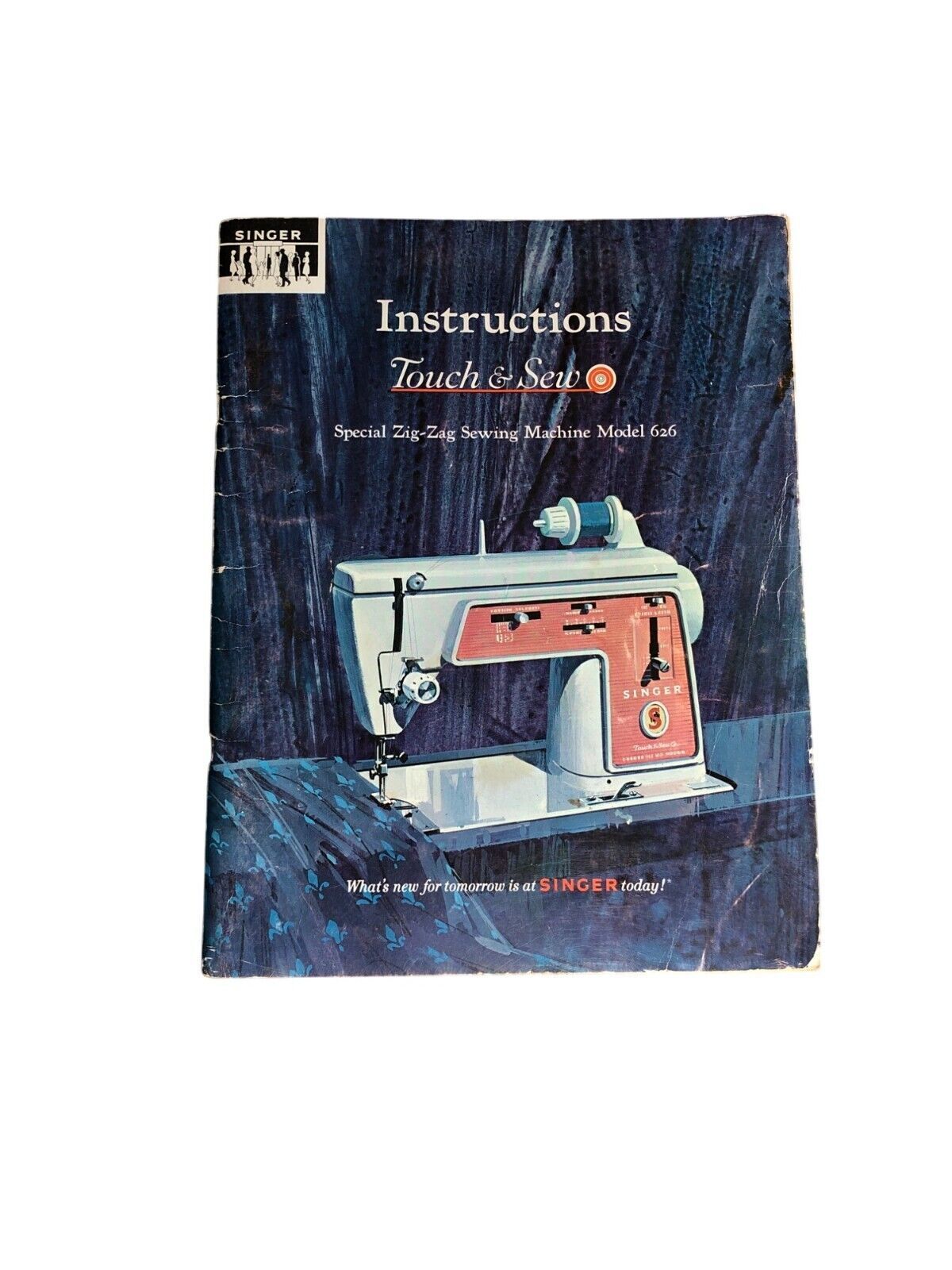 1966 Singer Touch & Sew Model 626 Zig Zag Vintage Original Instruction ...