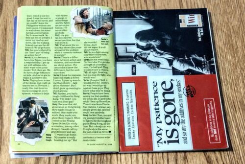 TV GUIDE ACTION! Chuck Norris, Sammo Hung, Kevin Sorbo - Macho Aug. 14 ...