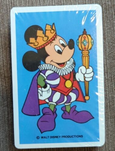 Vintage Walt Disney Production Mickey Mouse Deck Blue Playing Cards ...