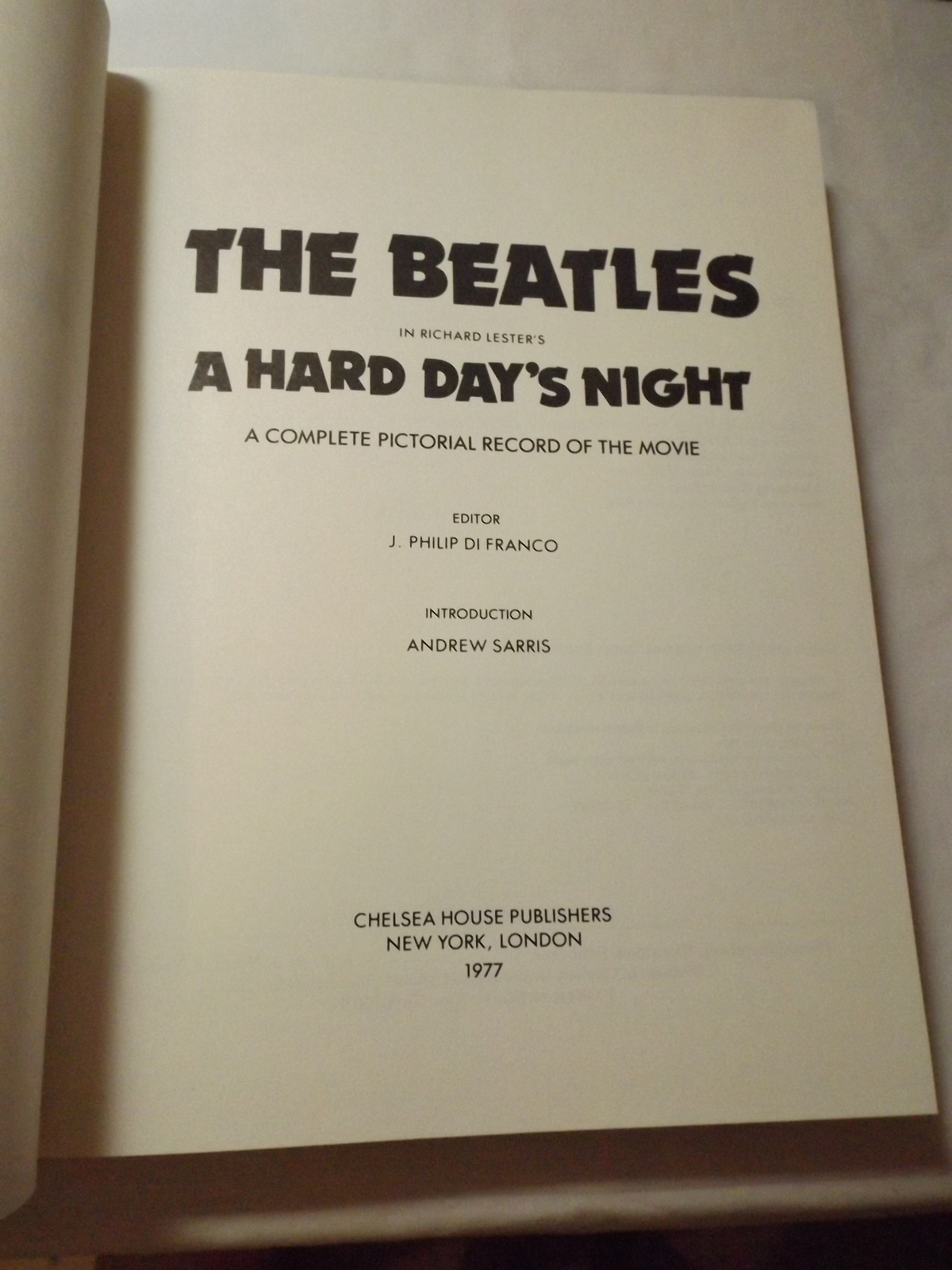 The Beatles A Hard Day’s Night book, by Di Franco, HC 1977 - Books