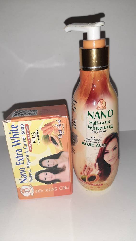 Nano half caste whitening combo:lotion and soap - Lightening Cream