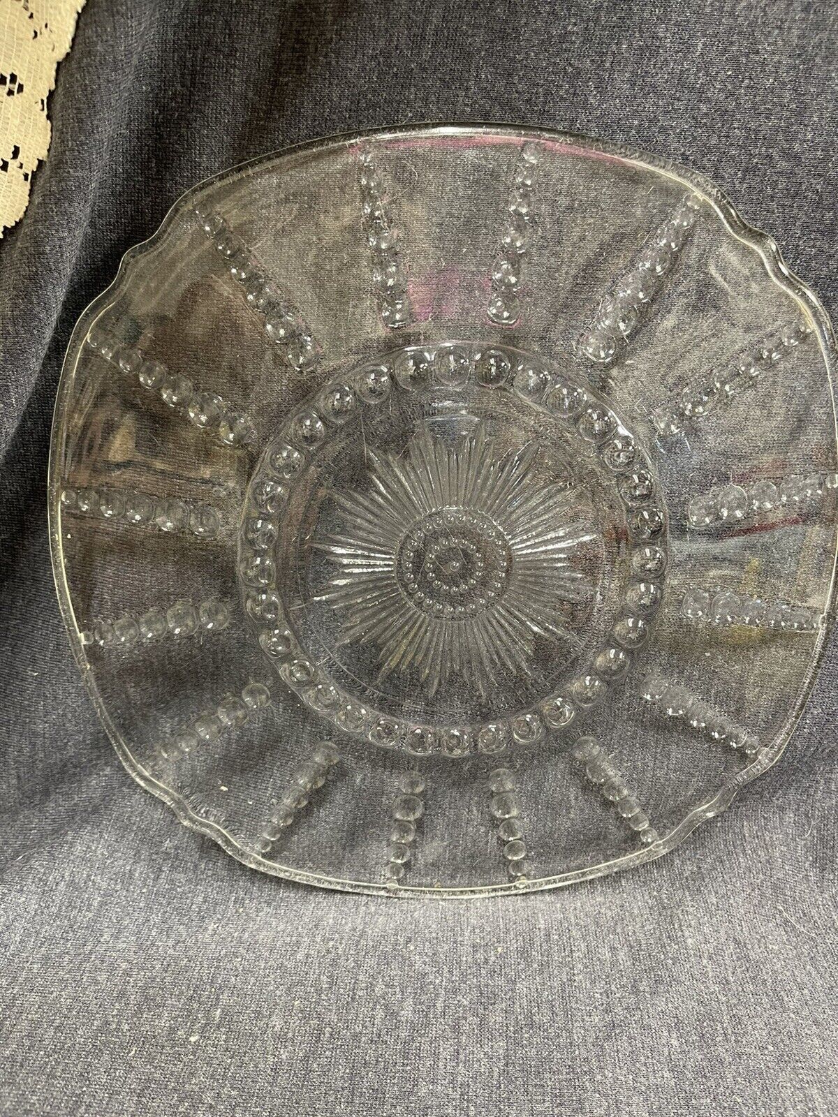 Vintage Federal Depression Glass 11” Serving and 29 similar items