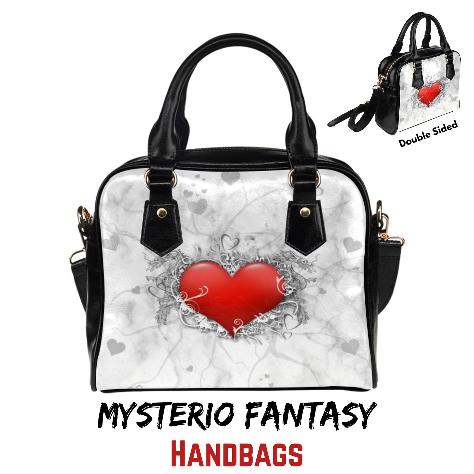 Dragon Heart Artistic Fantasy Inspired PU Leather Shoulder Bag ...