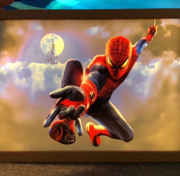 Spider Man Light painting box, superhero light painting, decorative ...