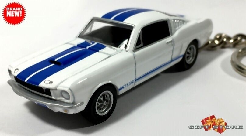 RARE KEY CHAIN 1965/66 WHITE SHELBY MUSTANG GT350 FORD CUSTOM Ltd GREAT ...