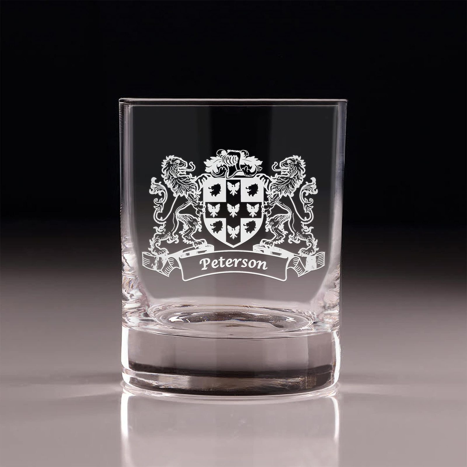 Peterson Irish Coat of Arms Old Fashioned Tumblers - Set of 4 - Equipment
