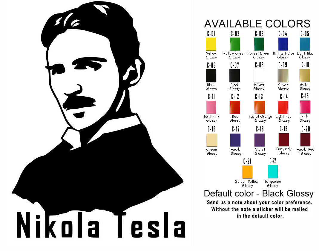 Nikola Tesla Decal Vinyl Sticker Car Window Wall Inventor Electrical ...