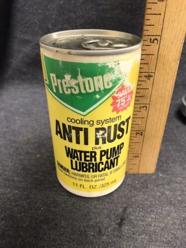 Vintage PRESTONE Anti Rust Cooling System 11 oz. Plastic Bottle Yellow ...