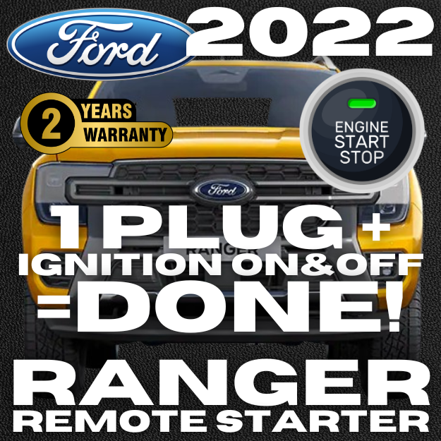 2022 Ford Ranger Push-to-Start Ignition 1-PLUG Deluxe Remote Starter ...