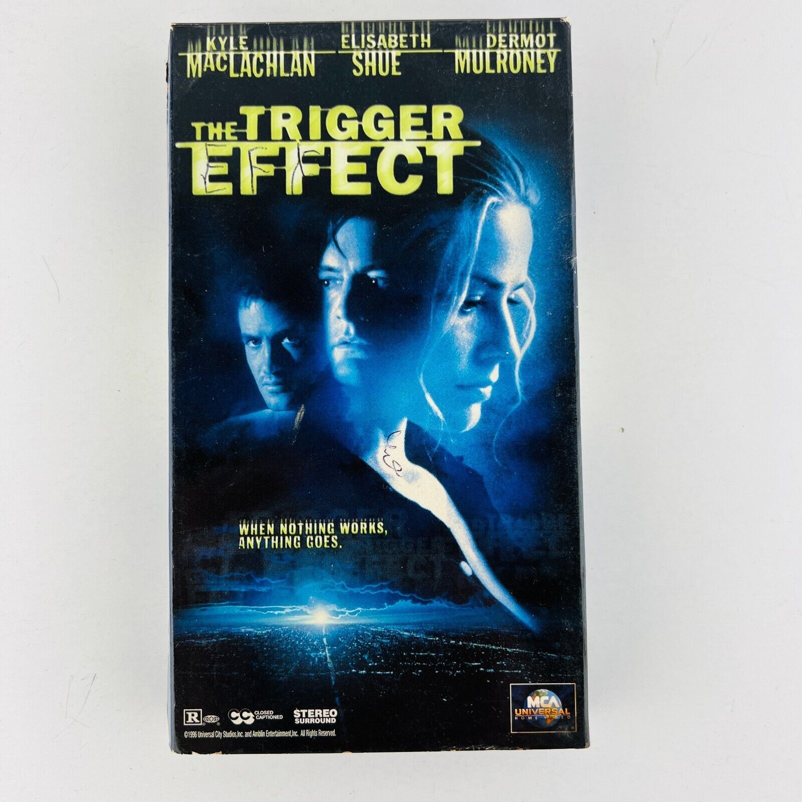 Trigger Effect VHS Video Tape Kyle MacLachlan, Elisabeth Shue - VHS Tapes