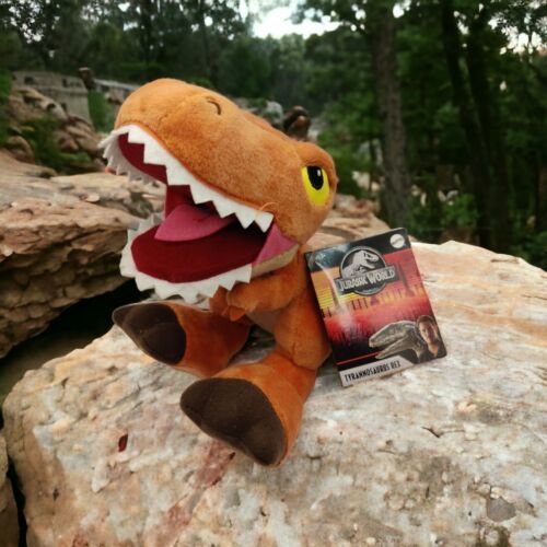 Mattel Jurassic World Orange Tyrannosaurus Rex Dinosaur Stuffed Animal ...