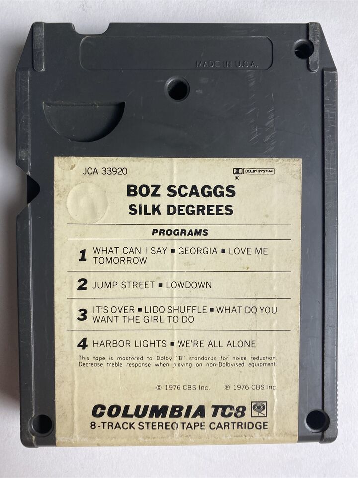 Silk Degrees by Boz Scaggs 8-Track Stereo Tape - Other Formats