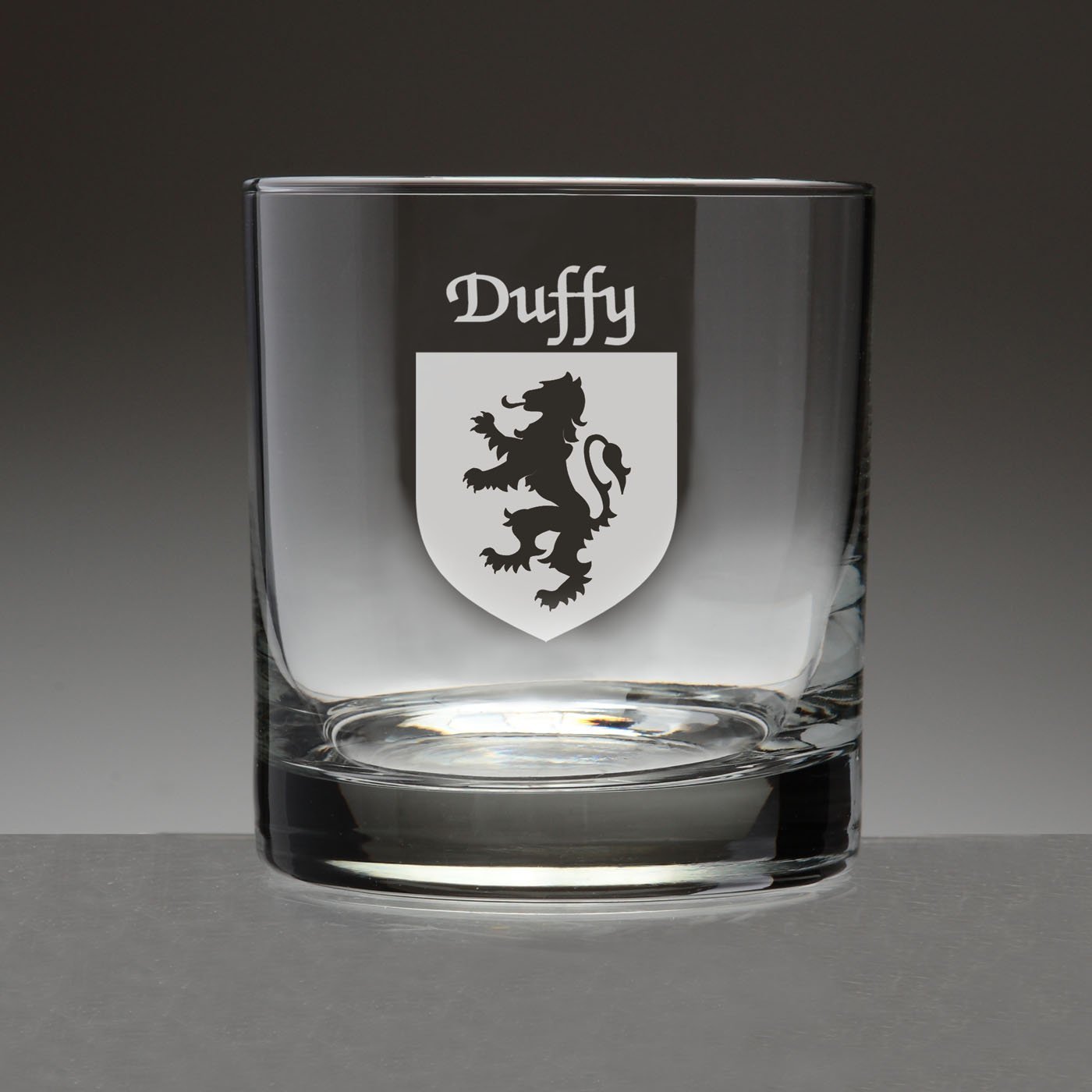 Duffy Irish Coat of Arms Tumbler Glasses - Set of 4 (Sand Etched ...