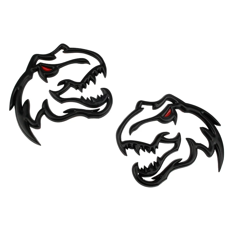 Car Metal Tyrannosaurus Rex Velociraptor Raptor Dinosaur Logo Trunk ...