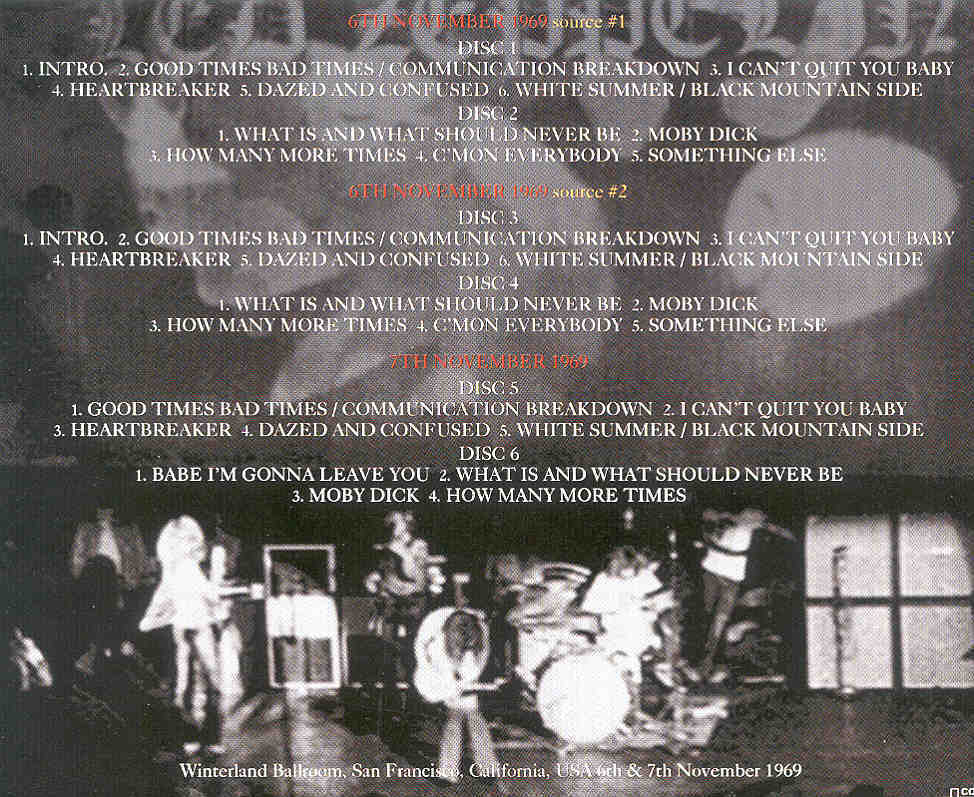 Led Zeppelin - Final Winterland ( 6 CD SET ) ( Winterland Ballroom . CA ...