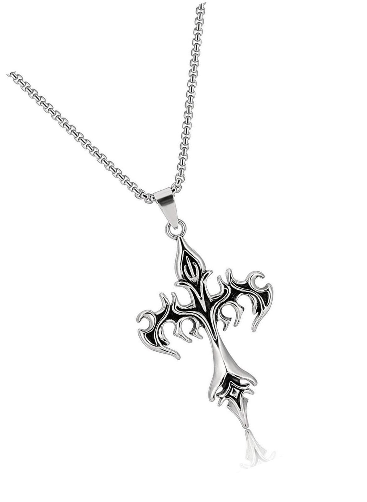 Goth Cross Necklace, Gothic Cross Necklace for Goth - Necklaces & Pendants