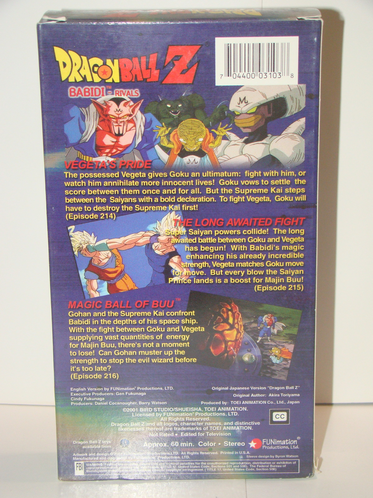 DRAGON BALL Z - BABIDI - RIVALS (VHS) - VHS Tapes