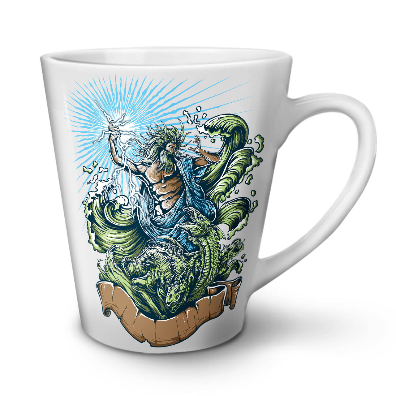 Zeus Old God Mythical NEW White Tea Coffee Latte Mug 12 17 oz ...