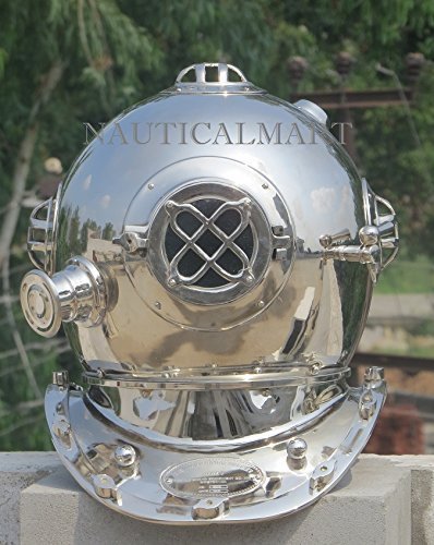 NauticalMart Nickle Finish Mark V US Navy Scuba Diving Deep Sea Divers ...