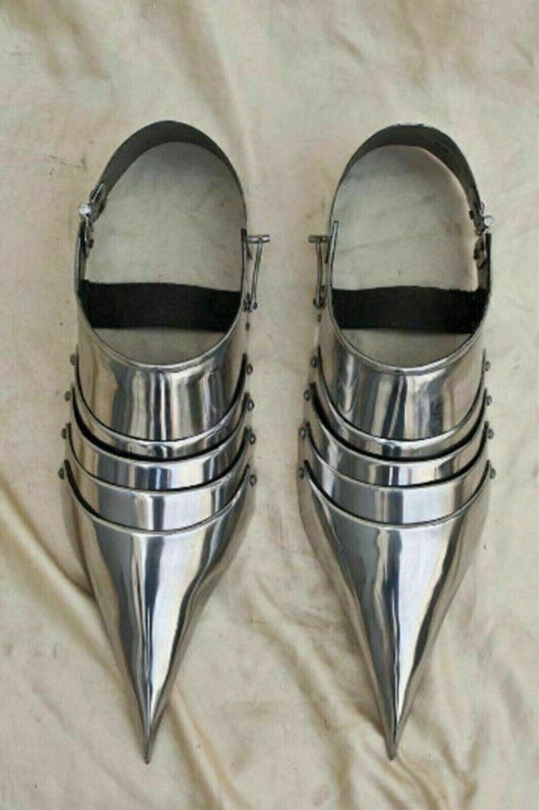 Medieval Pair Shoes Combat Sabatons Metal Armor Wearable Shoes- show ...