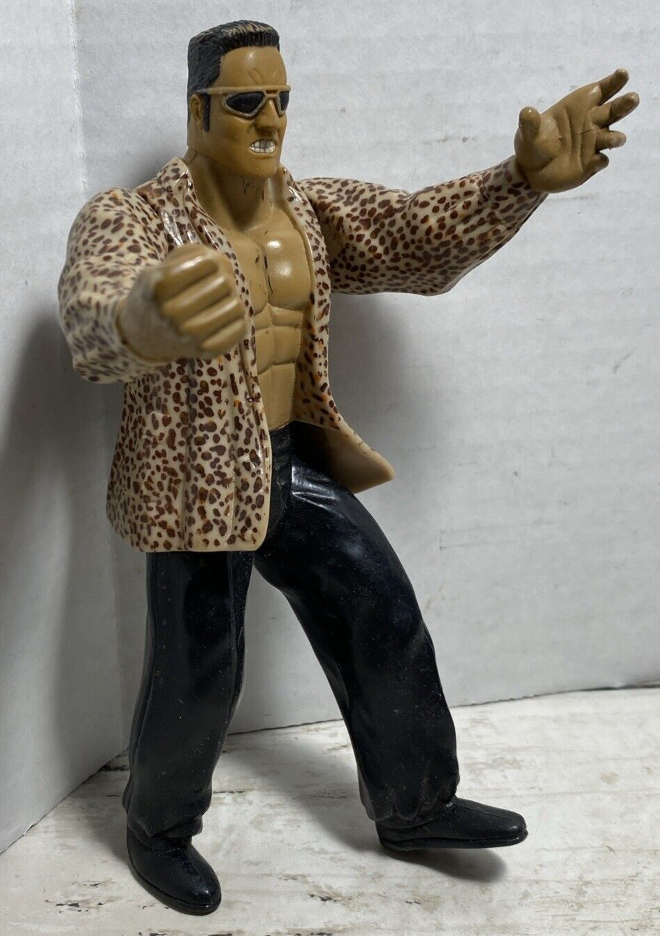 1998 The Rock Dwayne Johnson Action Figure WWF WWE Leopard Jacket ...