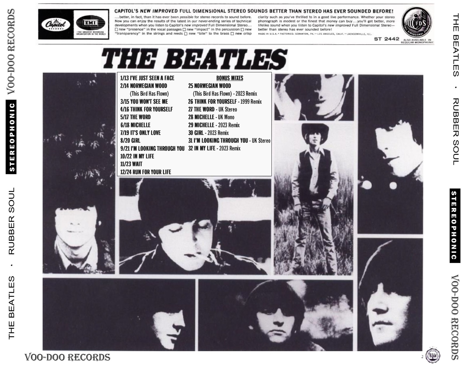 The Beatles - Rubber Soul [US] 2024 CD Stereo + Mono + 8 Bonus Tracks ...