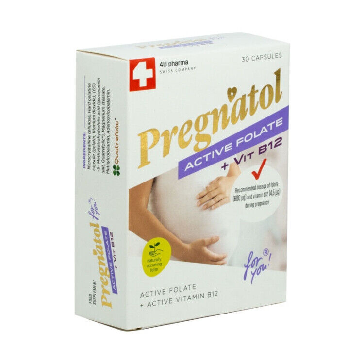 4YOU PHARMA SWISS COMPANY Pregnatol Active Folate + vitamin B12 30 ...