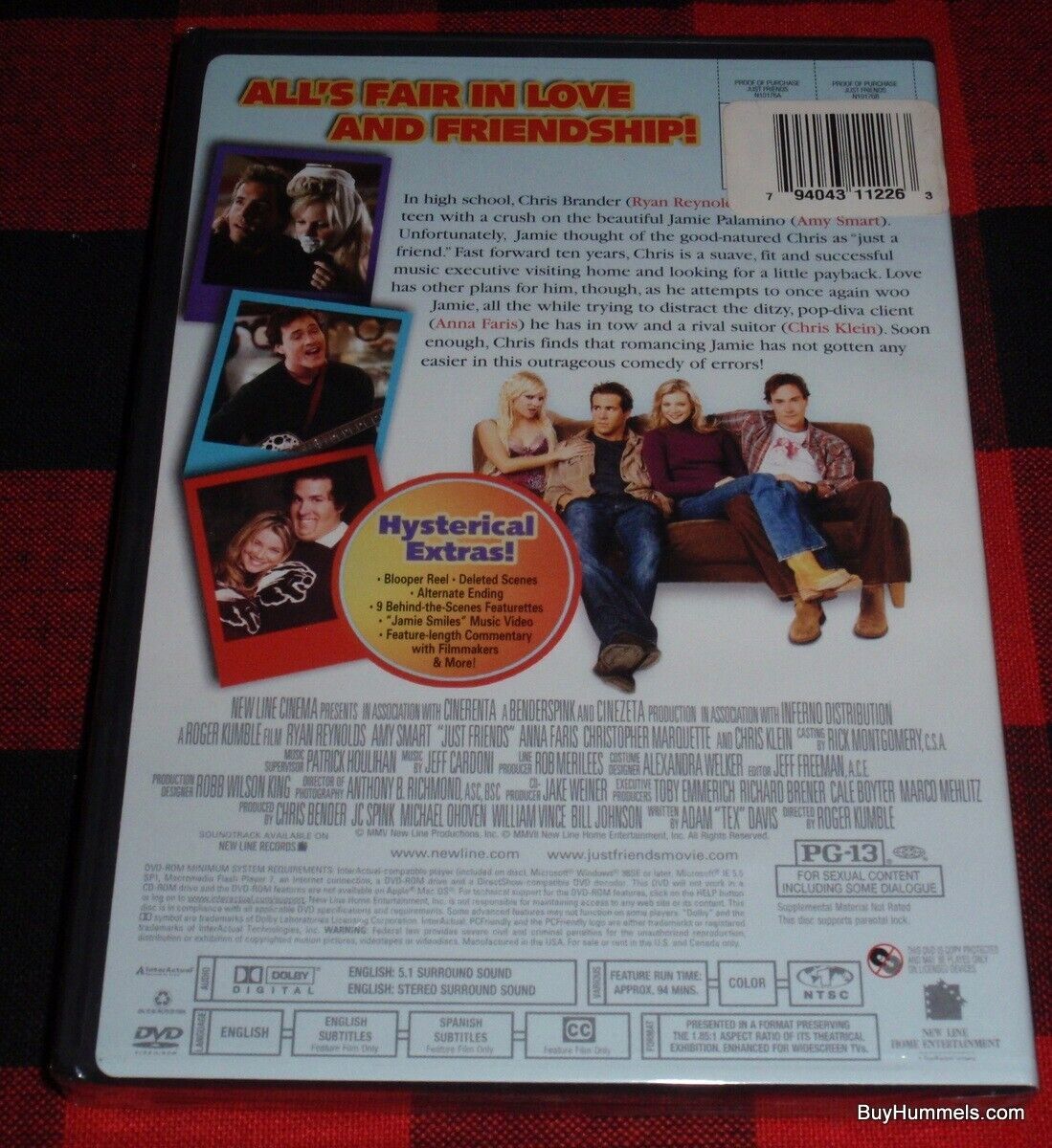 Just Friends DVD Ryan Reynolds Amky Smart Romantic Comedy Movie - BRAND ...