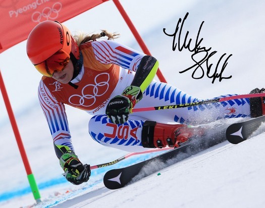 Mikaela Shiffrin Signed Poster Photo 8x10 Rp Autographed 2018 Winter