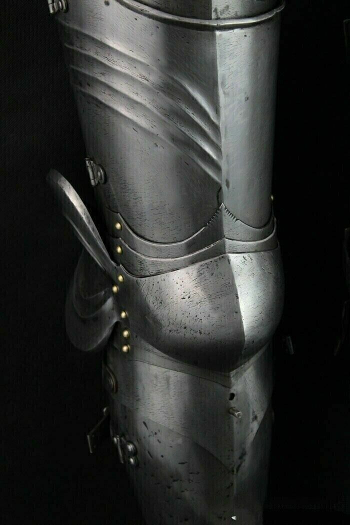 Medieval Knight Hammered 18 Gauge Steel Gothic Leg Set Armor LARP ...