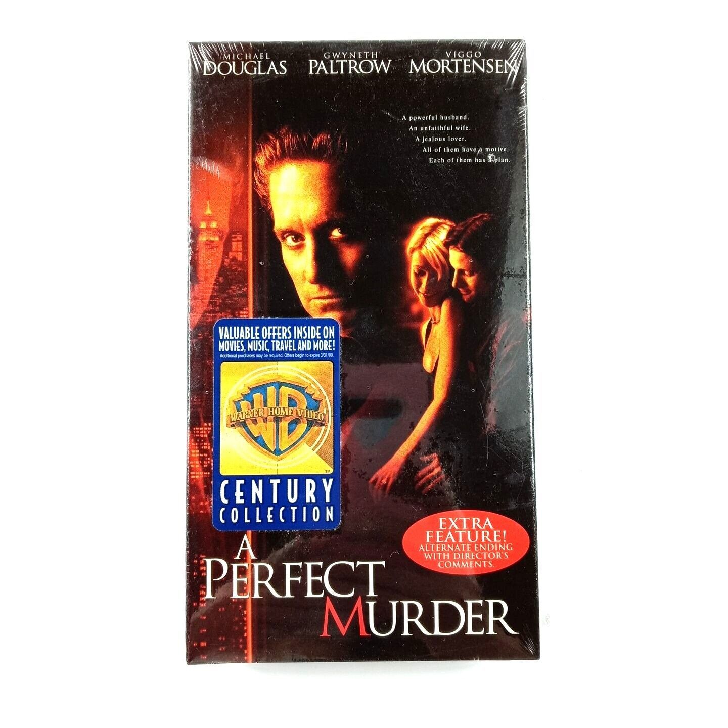 A Perfect Murder Movie VHS Michael Douglas Gwyneth Paltrow - VHS Tapes