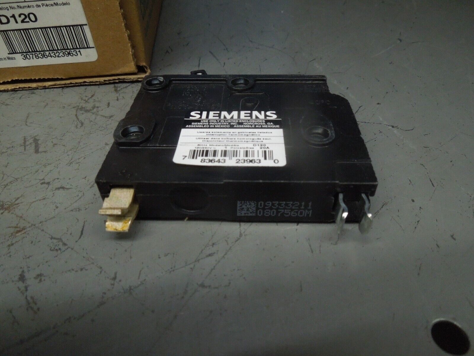 Box of 14- Siemens D120 20A 1P 120/240V Type QD Bolt On Circuit Breaker ...