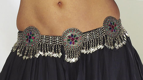 Deluxe Vintage Kuchi Tribal ATS Gypsy Concho Belt - Specialty