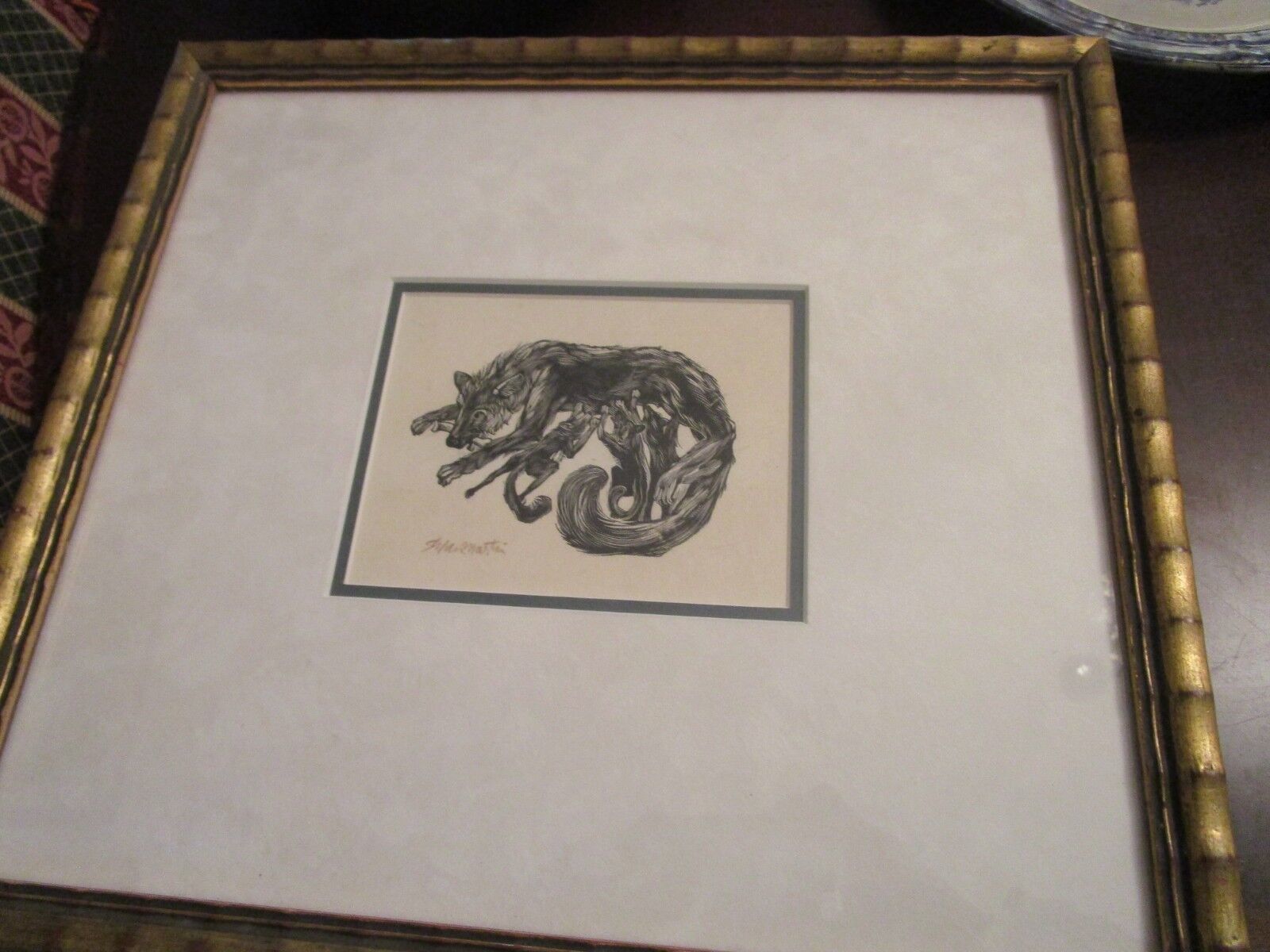 Stefan Martin (1936-1994), "WOLF MOTHER" ETCHING ORIGINAL ON PAPER ...