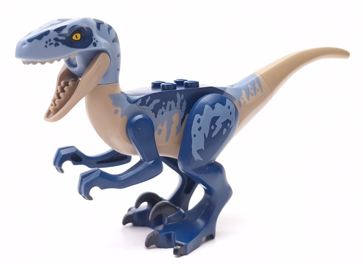 Lego Velociraptor Dark Sand Blue Minifigure Jurassic World 75942 Raptor ...