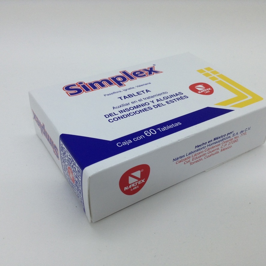 Simplex Homeopathic Sleeplessness Stress / INSOMNIO,ESTRES Box 60 ...