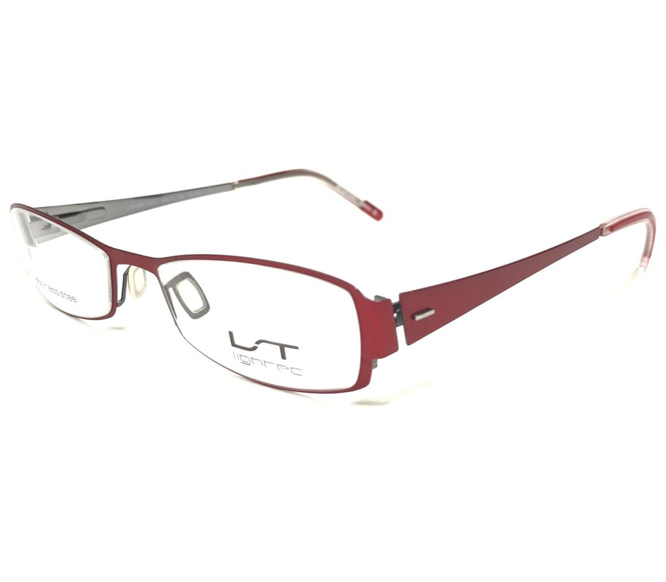 Morel Eyeglasses Frames LIGHTEC 6591L RG 206 Red Silver Rectangular 49 ...