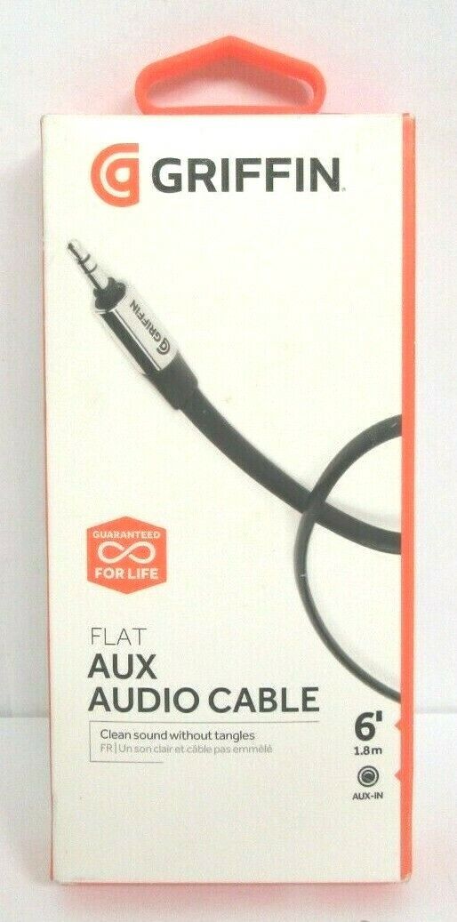 Griffin 6' Flat AUX Audio Cable - Computer Cables & Connectors