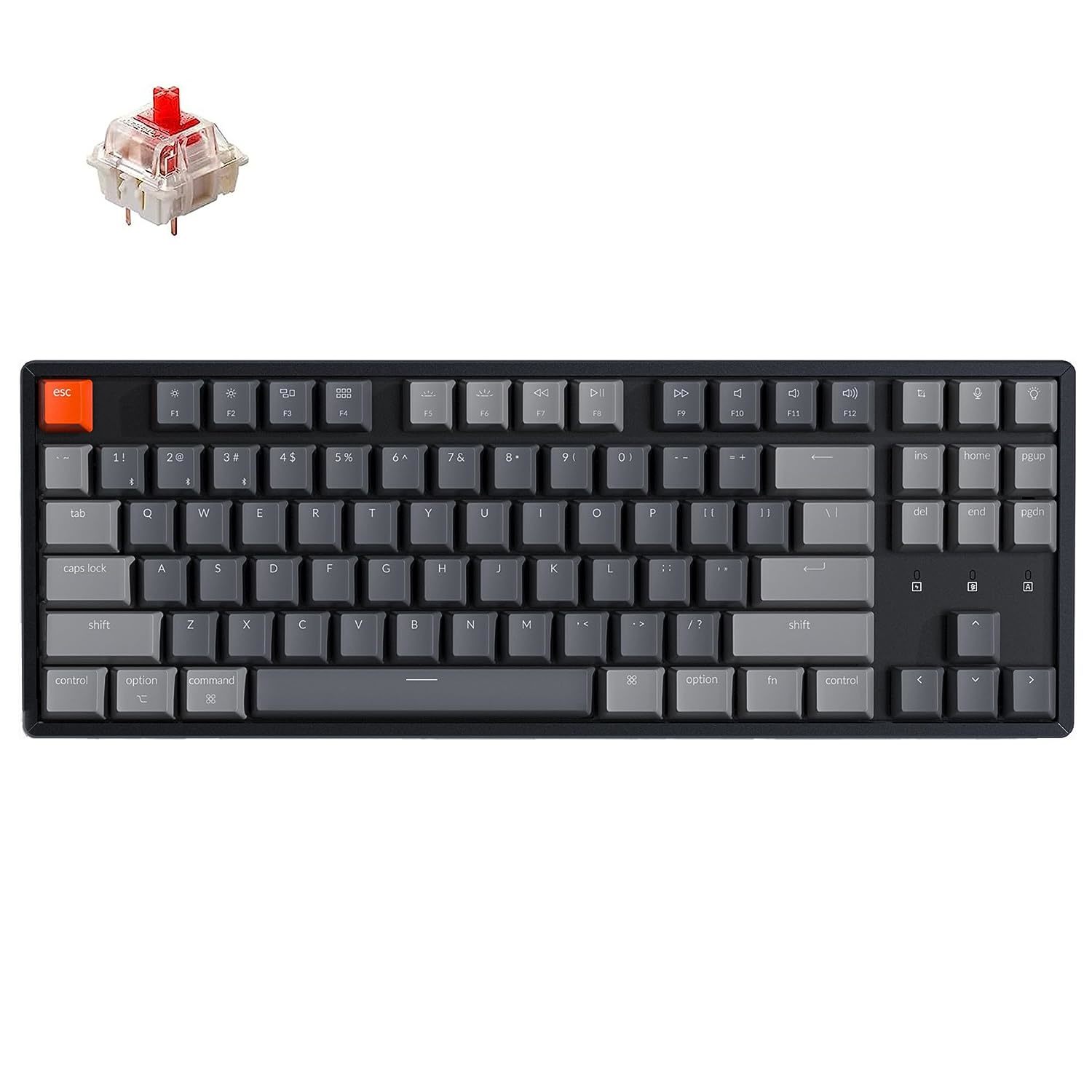 K8 87 Keys Wireless Mechanical Keyboard, 80% Layout Bluetooth Tkl ...