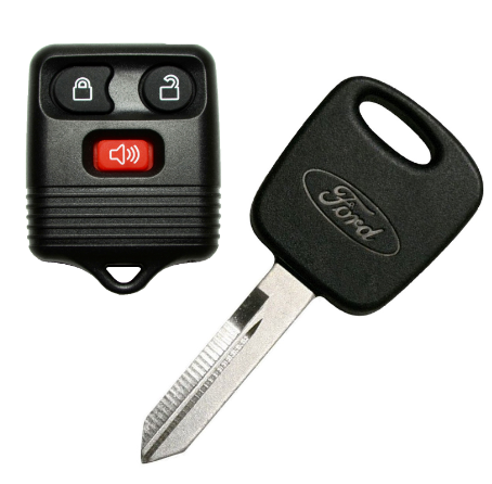Ford 3B REMOTE & H72 Transponder Key Blank 4C chip with FORD LOGO USA ...