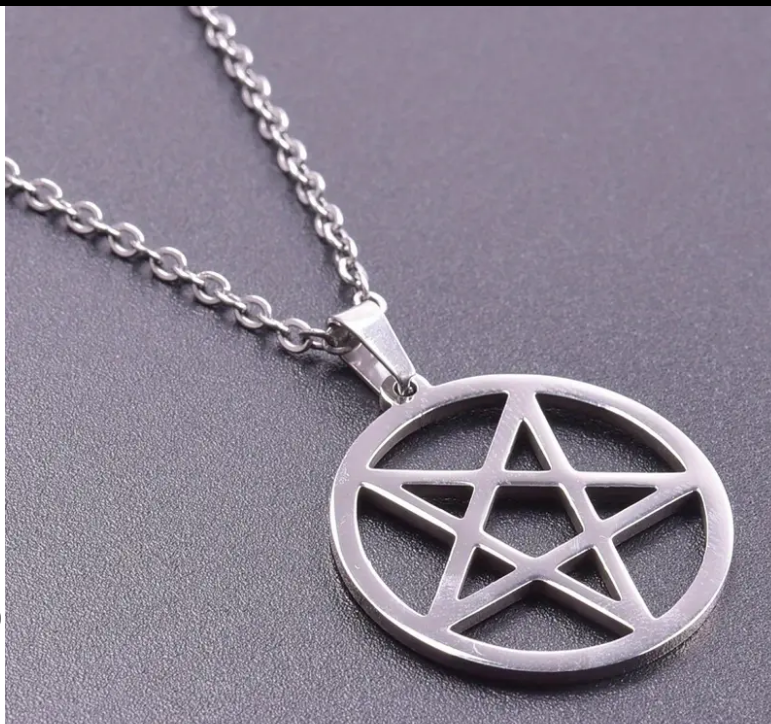 PENTAGRAM PENDANT NECKLACE baphomet esoteric occult satanic symbols 666 ...