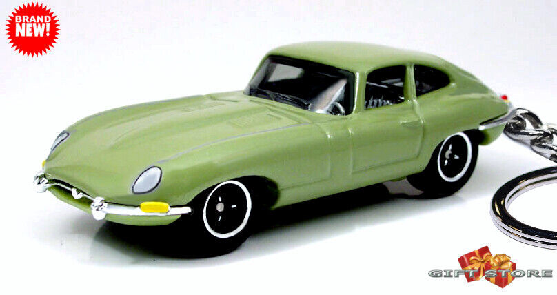 RARE KEY CHAIN WILLOW GREEN JAGUAR E-TYPE XK-E SERIES ONE CUSTOM ...