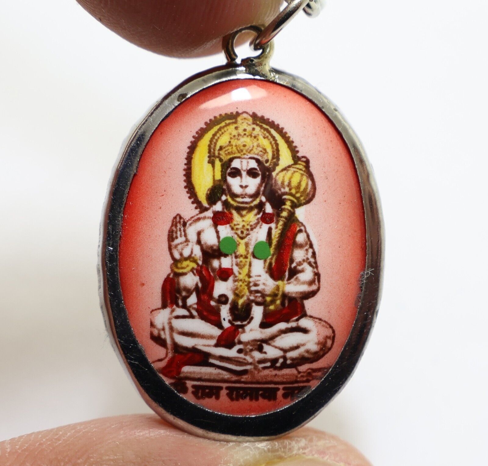 LORD HANUMAN AMULET GOD RAMA DEVOTEES HANUMAAN MONKEY KING RAMAYANA OM ...