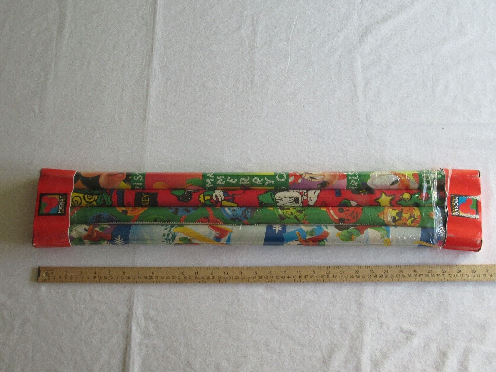 Vtg 1990s? Disney Mickey Mouse Minnie Pluto CLEO Wrapping Paper 200 ...