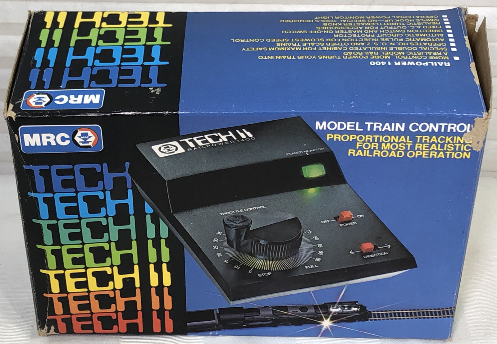 MRC TECH II 2 RAILPOWER 1400 Transformer Ho Scale Power Pack Speed ...