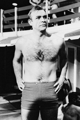 Sean Connery 11x17 Mini Poster bare chested Goldfinger swimming shorts ...