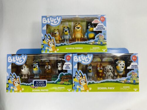 New! 12 Bluey Figures Bandit Chilli Bingo Jack Pretzel Rusty Mackenzie ...