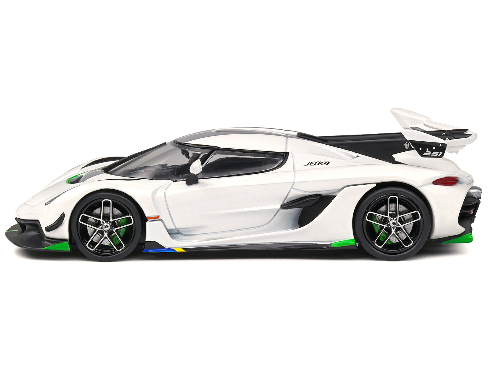 2021 Koenigsegg Jesko Pearl White Metallic with Gray Stripes 1/43 ...